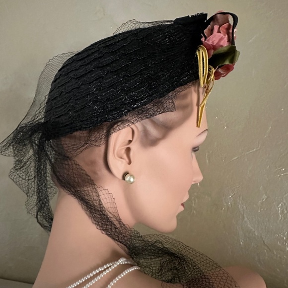 NEW YORK CREATION | Accessories | Fabulous 93s Black Straw Toque With ...